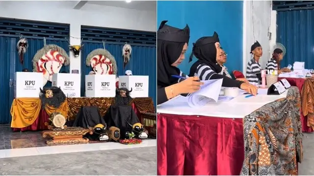 7 Potret Kostum Unik Anggota KPPS saat Bertugas, Kreatif Bikin Warga ...