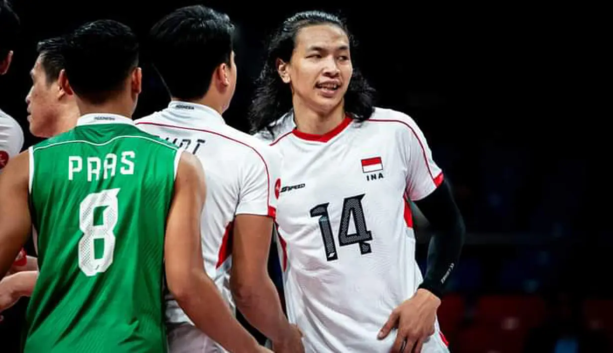 Foto: Kado Ultah Kemerdekaan RI, Timnas Voli Putra Indonesia Comeback Atasi Filipina di Putaran ...