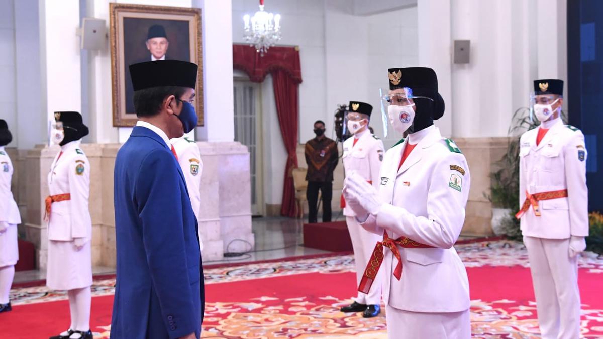 8 Potret Keseruan Paskibraka 2020 Bersama Paskibraka Nasional 2019