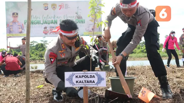 Polda Kaltara Hijaukan Hutan Kota di Bulungan - Regional Liputan6.com