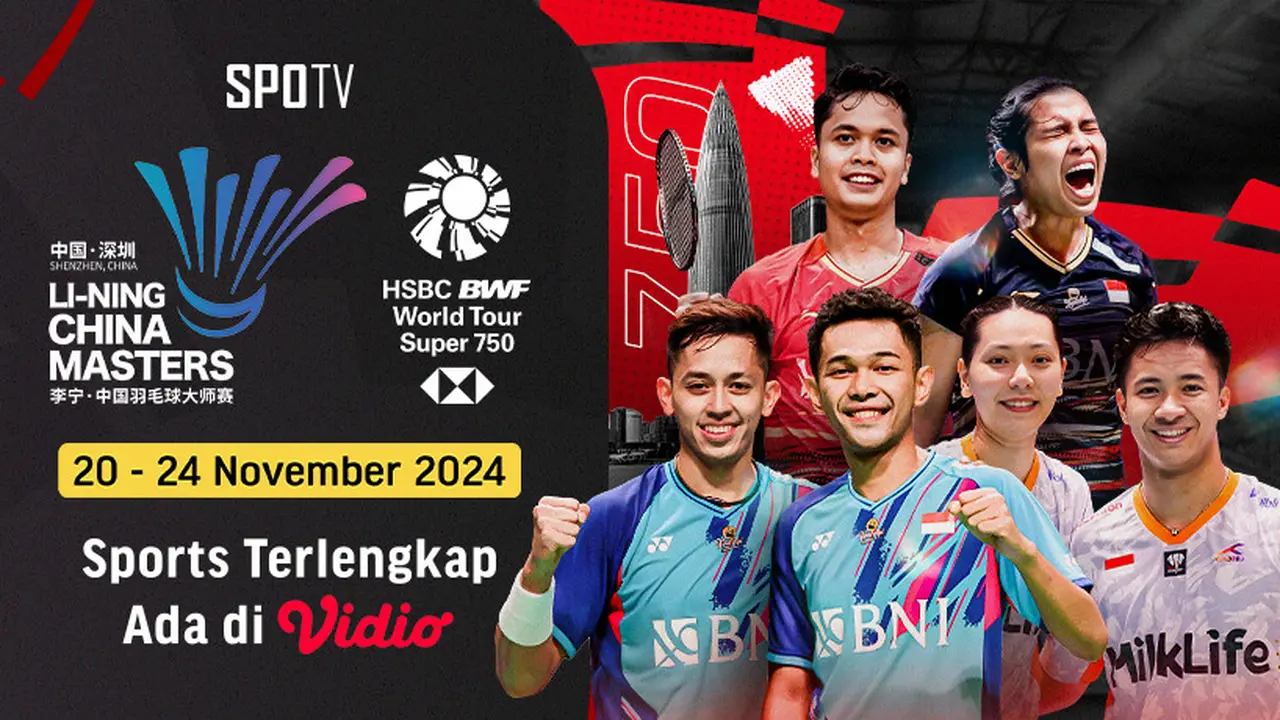 Jadwal dan Link Live Streaming BWF Super 750: Li-ning China Masters 2024 di Vidio - On Off ...