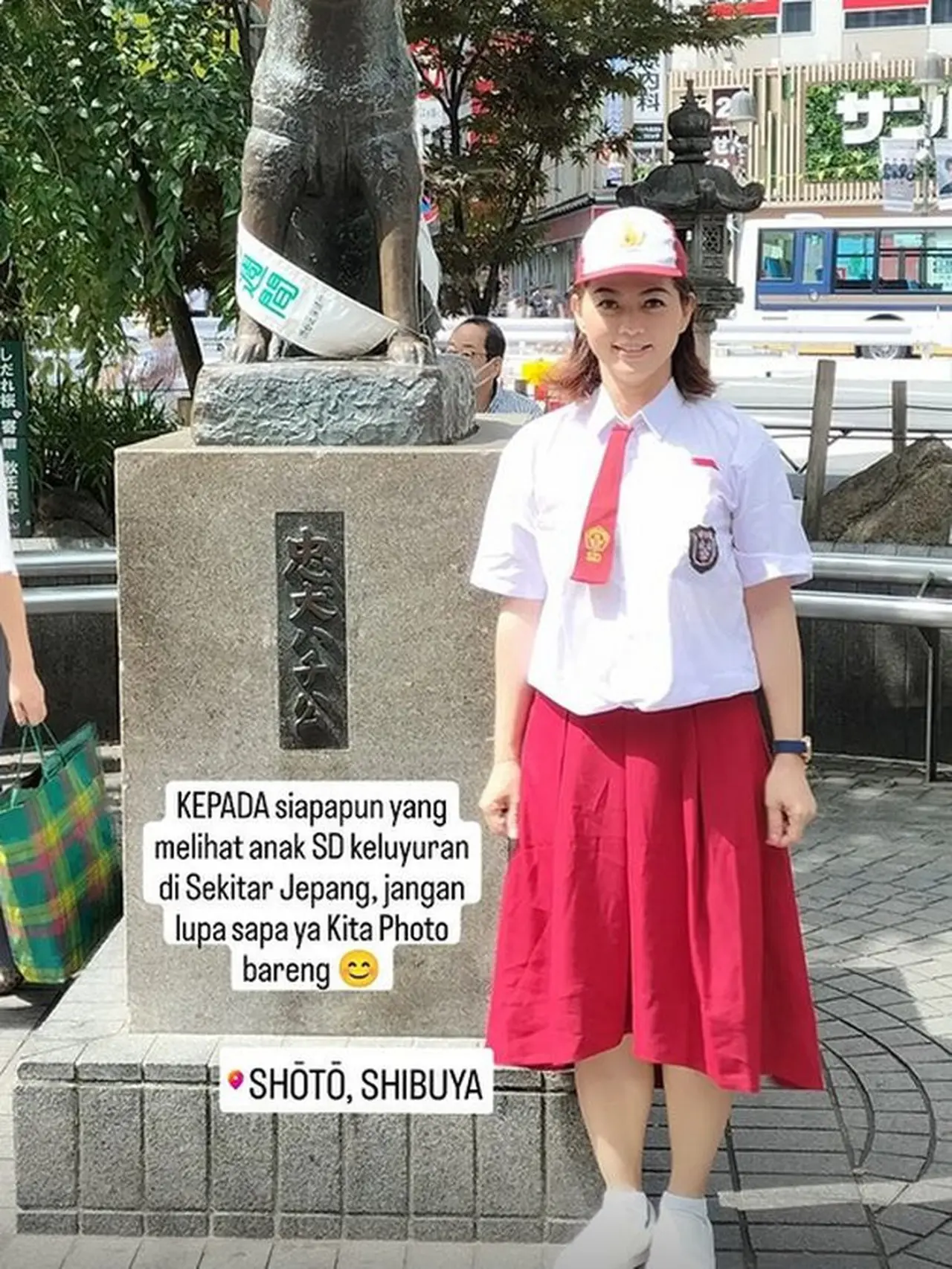 6 Potret Lastmi AFI Cosplay Pakai Seragam SD Merah Putih di Jepang ...