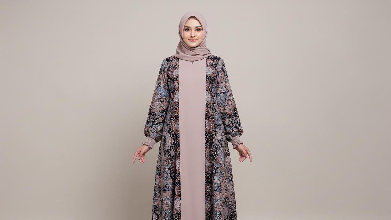 7 Model Gamis Batik Ramah Hijabers dengan Desain Simple Syar’i, Elegan ...