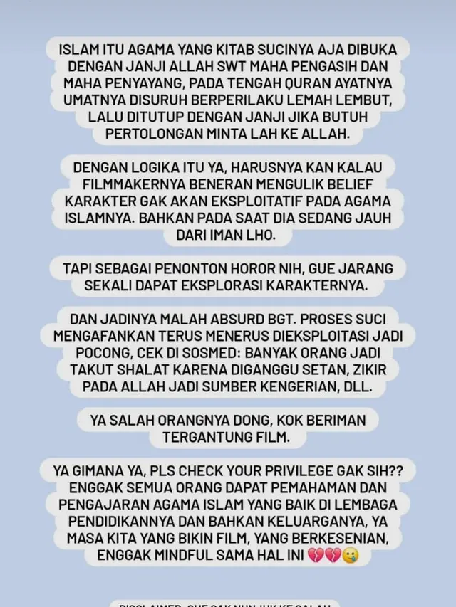 Sutradara Gina S. Noer Kritik Film Horor Indonesia yang Diduga Mengeksploitasi Agama: Bikin ...