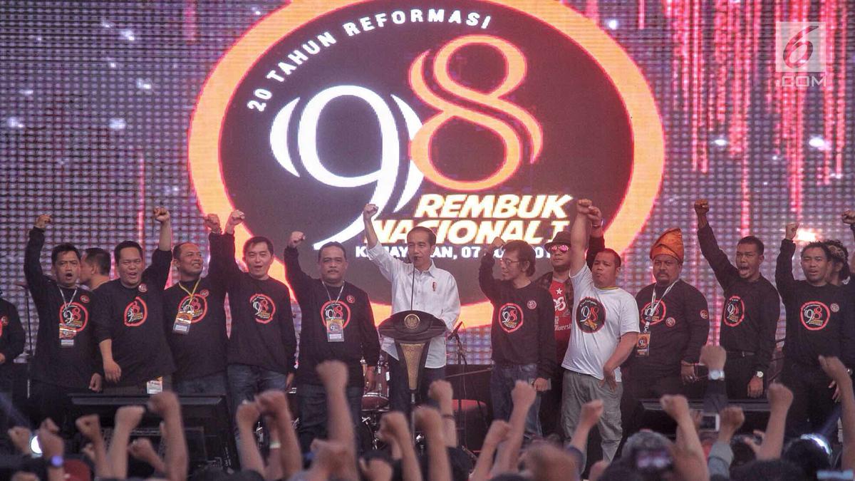 FOTO: Aktivis 98 Deklarasi Dukung Jokowi Dua Periode - Foto Liputan6.com