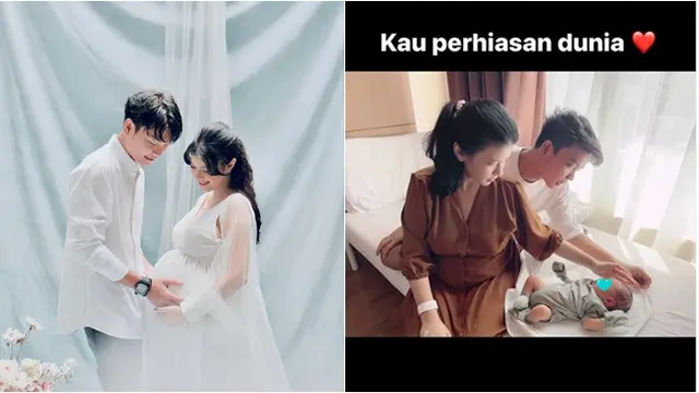 6 Potret Tri Suaka Jadi Suami Siaga untuk Nabila Maharani, Bahagia Menjadi Ayah - Hot Liputan6.com