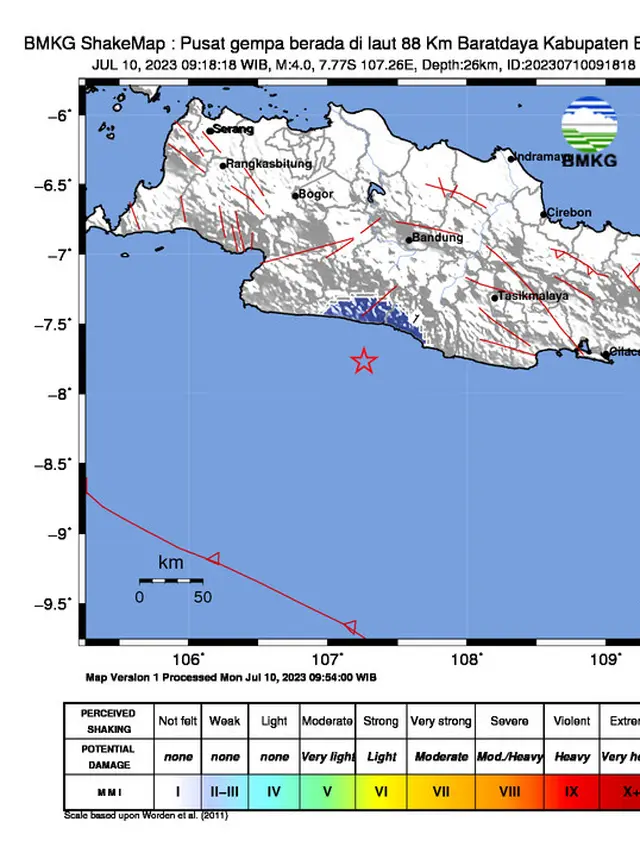 Gempa Guncang Kabupaten Bandung Senin Pagi, 10 Juli 2023 - News Liputan6.com