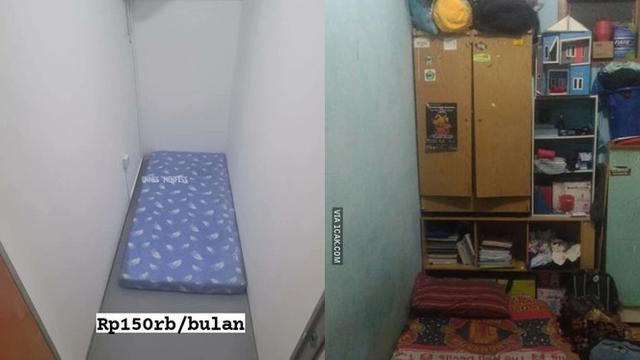 6 Potret Kamar Kos yang Ukurannya Sempit Ini Bikin Sesak Lihatnya - Hot ...