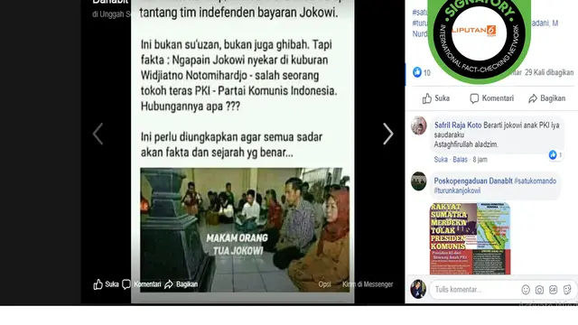 Cek Fakta: Hoaks Foto Presiden Jokowi Berziarah ke Makam Tokoh PKI Widjiatno Notomihardjo - Cek ...