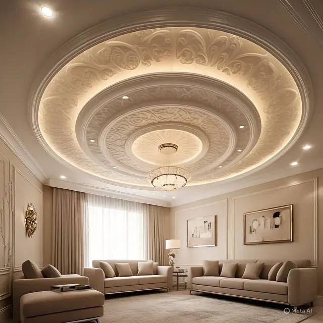 10 Model Plafon Gypsum Ruang Tamu Terbaru 2025 yang Bikin Betah dan Menawan - Hot Liputan6.com