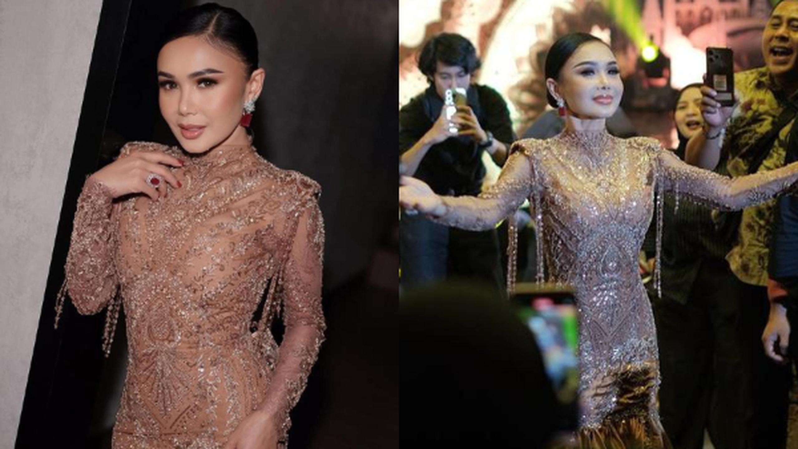 Potret Yuni Shara Pakai Dress Payet saat Manggung di Tegal, Cantik dan ...