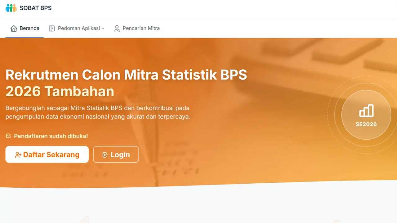 Cek Syarat Jadi Mitra BPS untuk Sensus Ekonomi 2026