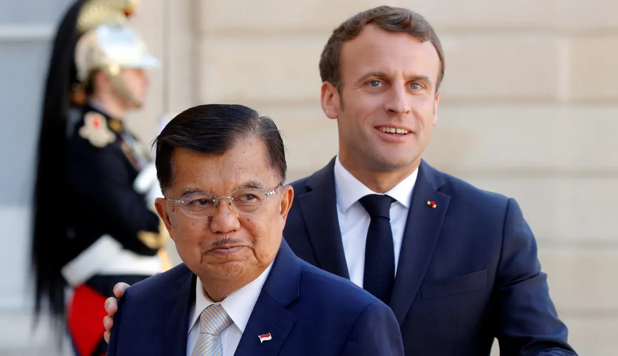 FOTO: Hadiri KTT Paris, Wapres JK Disambut Presiden Macron - Foto ...