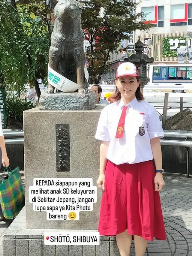 6 Potret Lastmi AFI Cosplay Pakai Seragam SD Merah Putih di Jepang ...