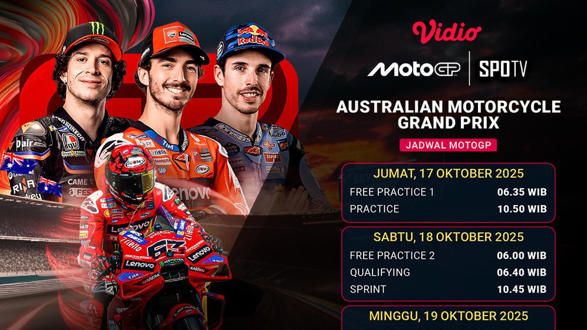 Link Live Streaming MotoGP 2025 Australian Grand Prix, Tayang Eksklusif di Vidio