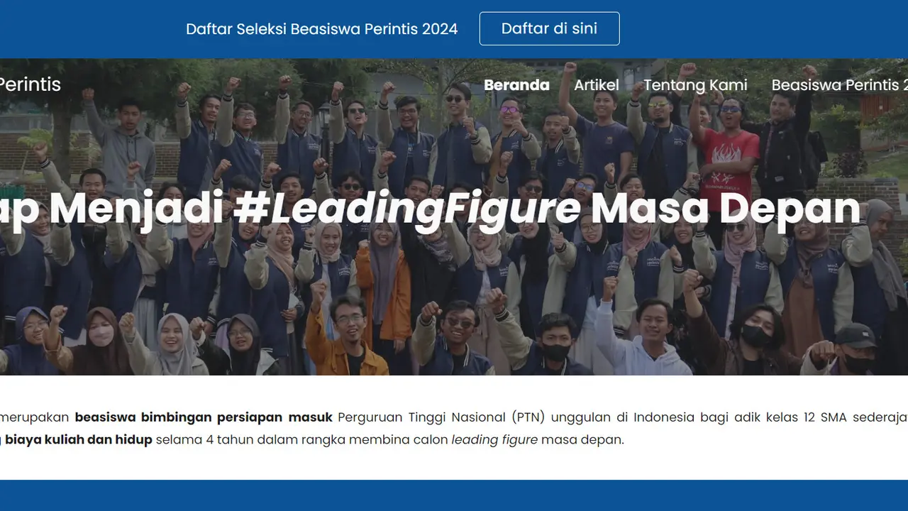 Beasiswa Perintis 2024 Dibuka untuk Pelajar SMA Sederajat, Cek Syarat dan dan Cara Daftarnya ...