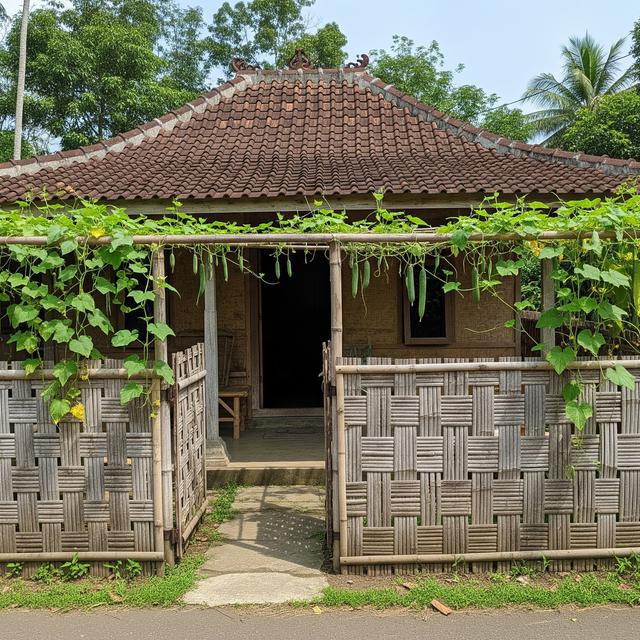 9 Inspirasi Pagar Bambu untuk Tanaman Timun Rambat di Desa, Estetik dan ...