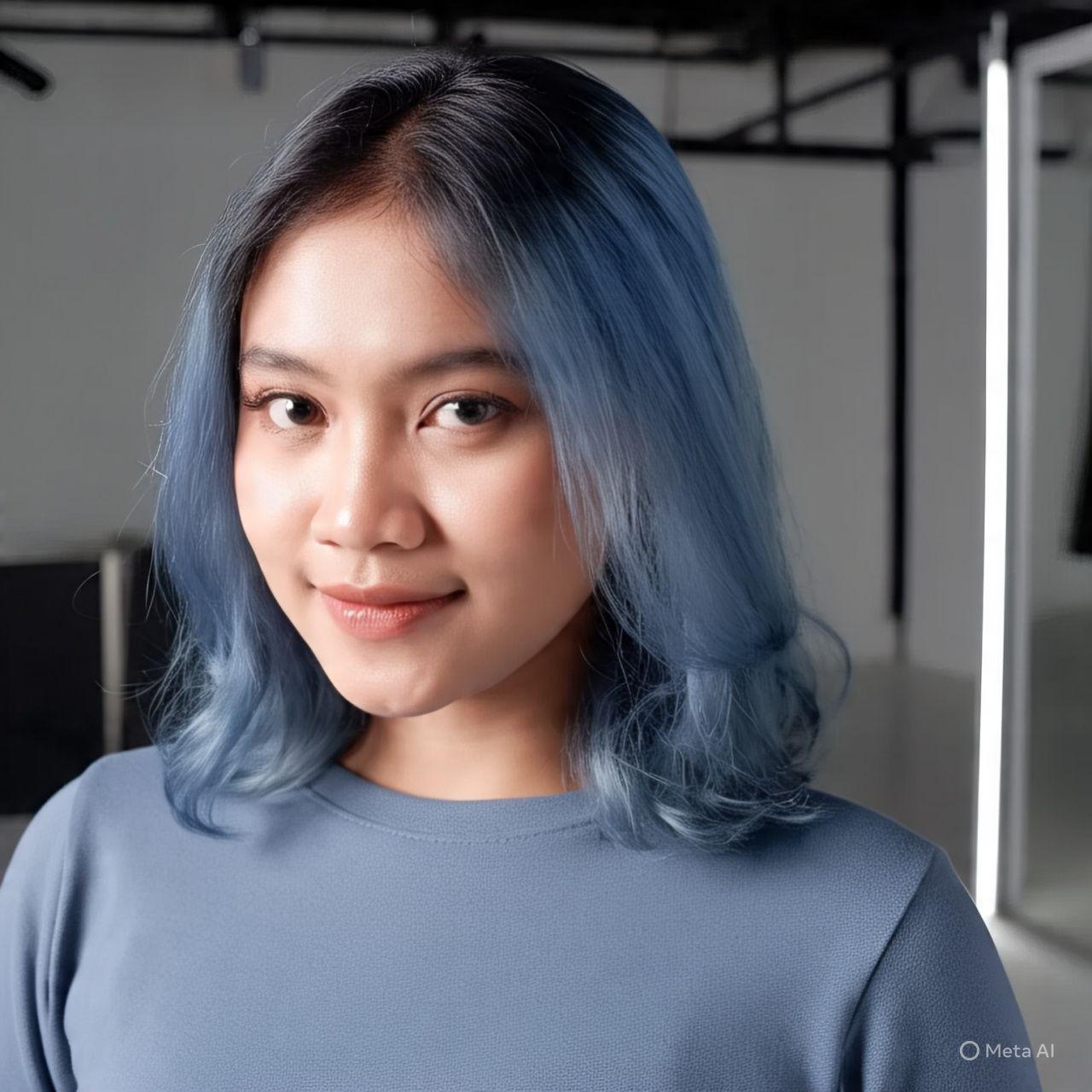 15 Inspirasi Cat Rambut Warna Biru yang Bikin Penampilanmu Makin Stunning