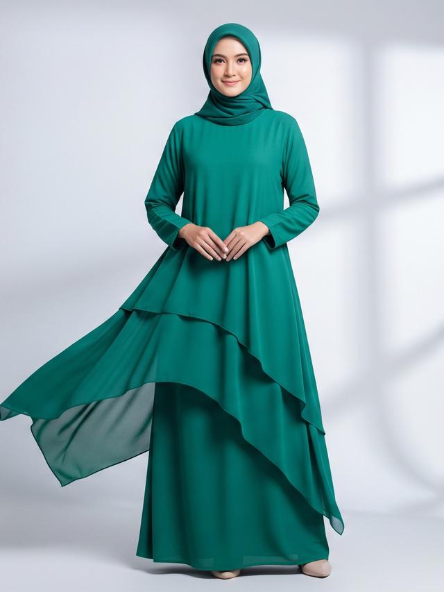 8 Model Gamis Teal Green yang Cocok untuk Lebaran 2026, Yuk Persiapkan ...