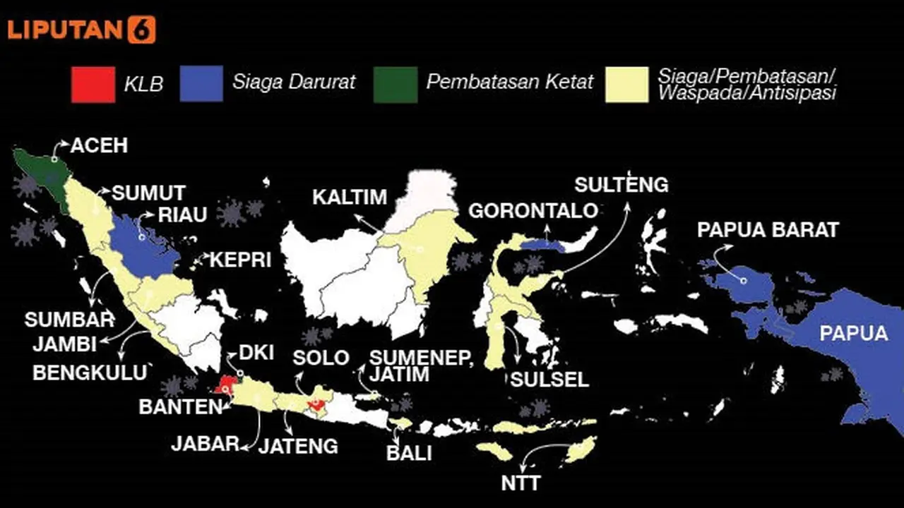 INFOGRAFIS: Status Darurat Corona di Indonesia - News Liputan6.com