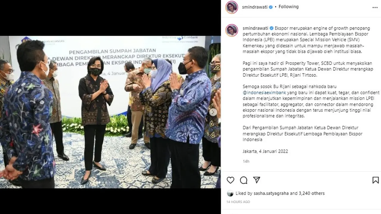Mengenal Rijani Tirtoso, Sosok Ketua Dewan Direktur Baru LPEI - Bisnis ...