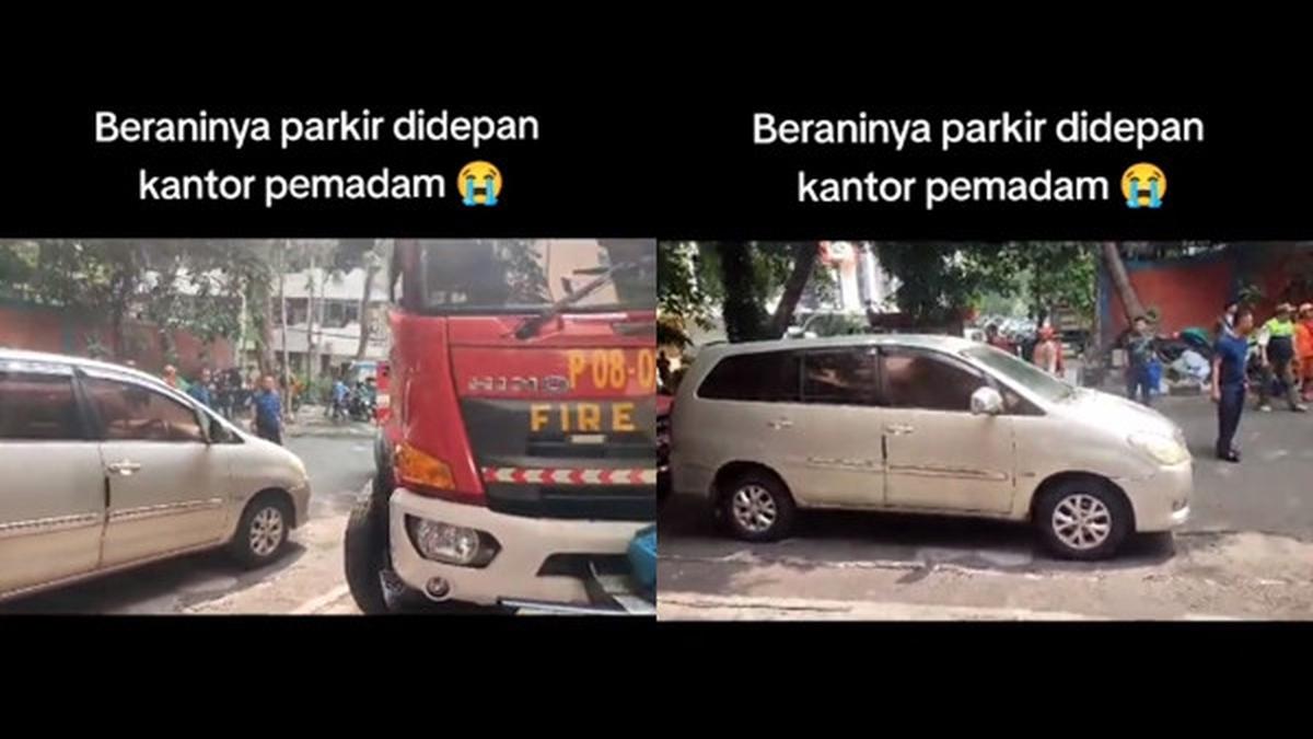 Kok Berani Banget Parkir Sembarangan di Kantor Pemadam Kebakaran, Mobil ...