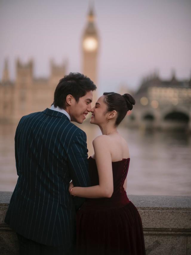 Foto Prewed Syifa Hadju dan El Rumi di London, Jam Big Ben Inggris Jadi ...