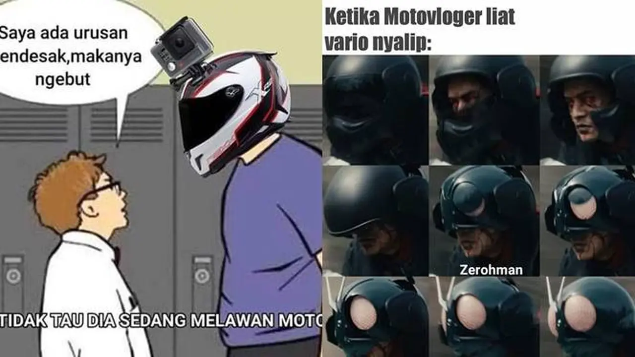 7 Meme Kocak Salip Motovlog, Bikin Pengendara Lain Menjauh - Hot ...