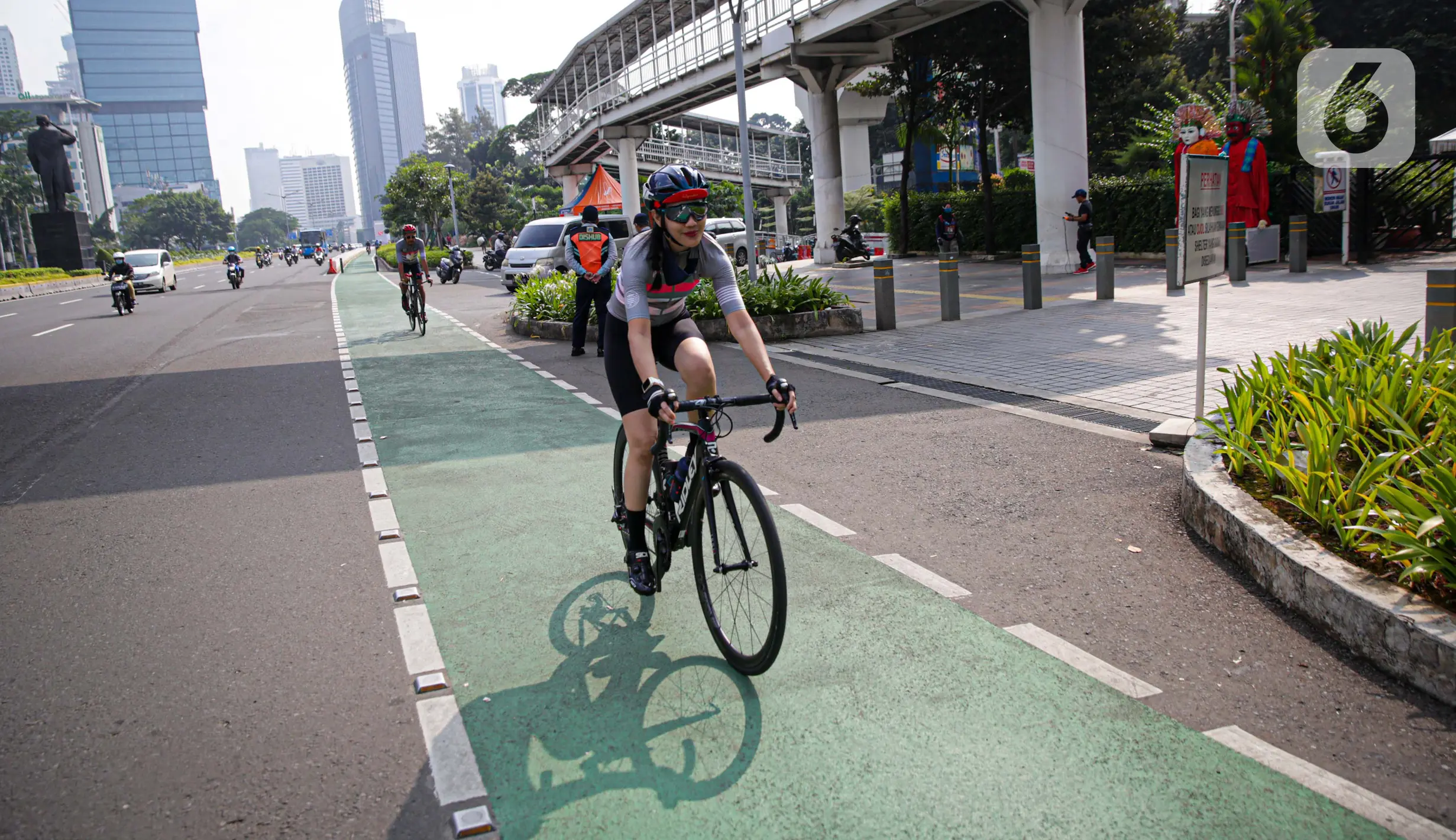 FOTO: Rencana Penambahan Jalur Sepeda di Jakarta - Foto Liputan6.com