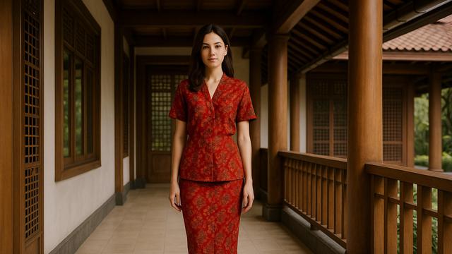 7 Pilihan Model Batik Warna Merah yang Elegan untuk Wanita