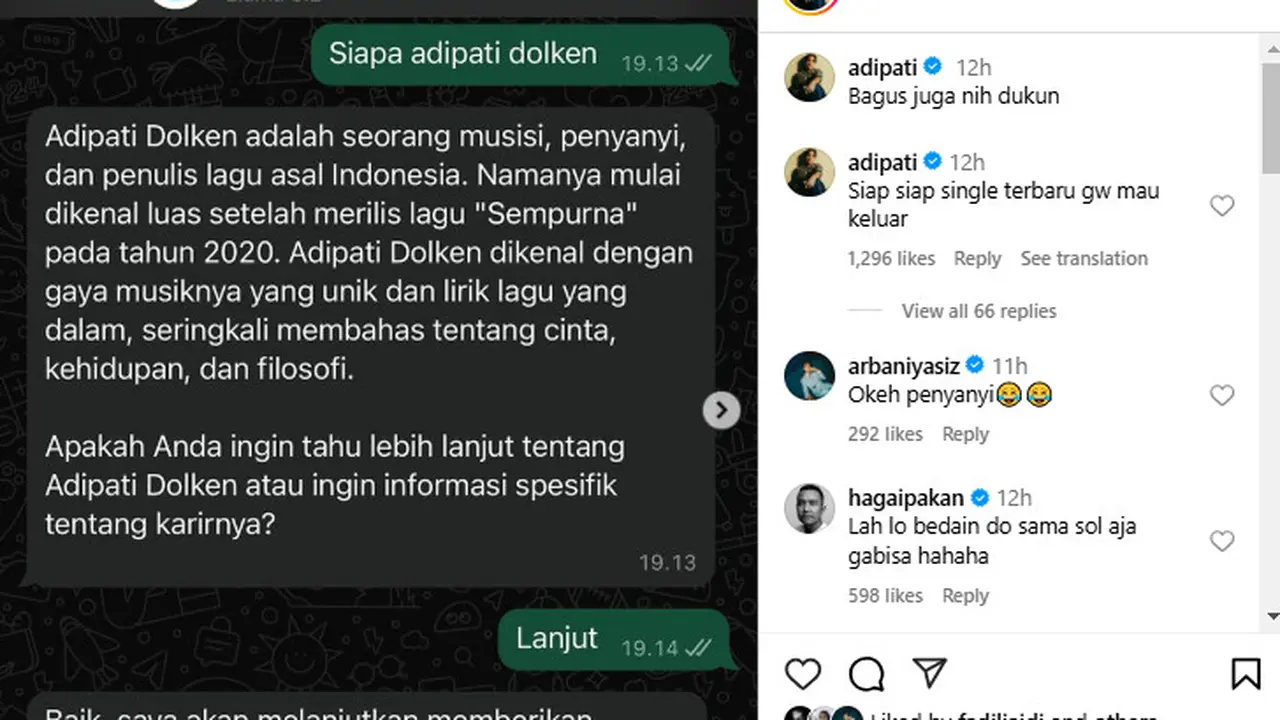 Chat 10 Artis dengan Meta AI Ini Jawabannya Halu, Bikin Ngakak - Hot Liputan6.com