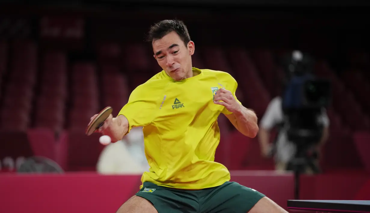 FOTO: Deretan Ekspresi Atlet Tenis Meja Olimpiade Saat Memukul Bola ...