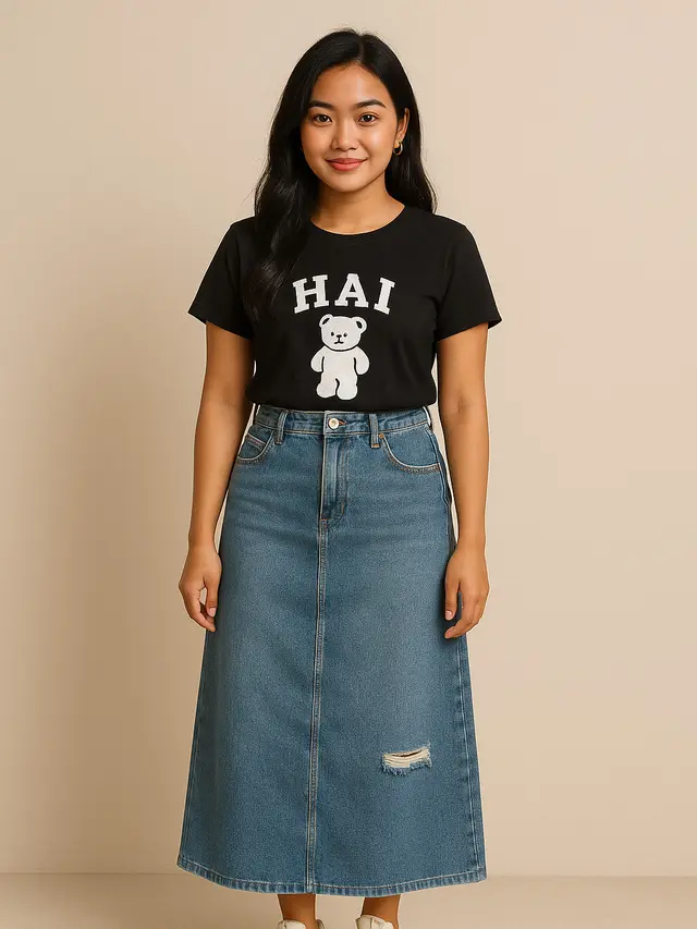 6 Model Rok Korean Style Tren Terbaru, Tampil Feminin dan Kasual - Hot ...