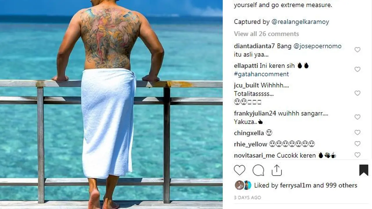 Liburan Bareng, Jose Poernomo Pamer Pose Seksi Angel Karamoy - ShowBiz Liputan6.com