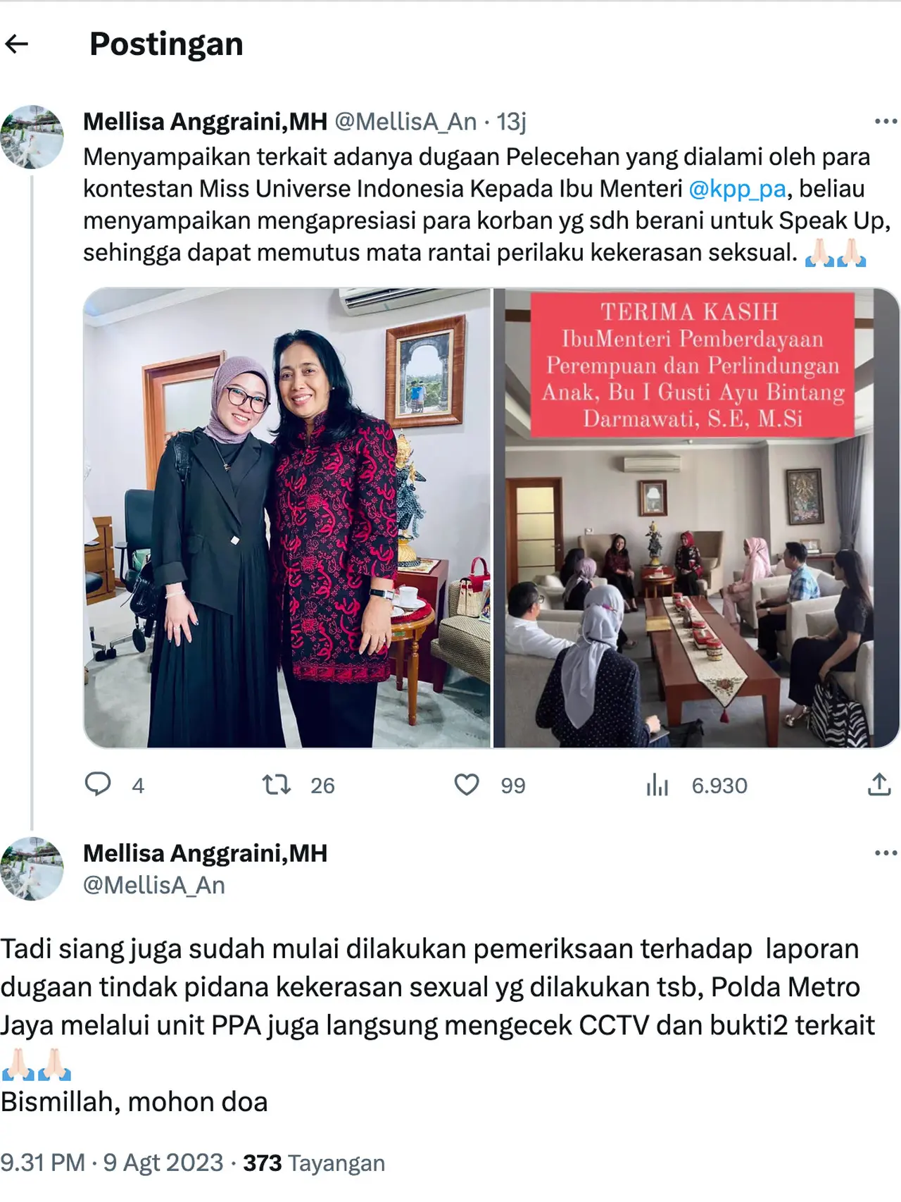 Pengakuan Priskila Jelita, Finalis Miss Universe Indonesia 2023 Saat ...