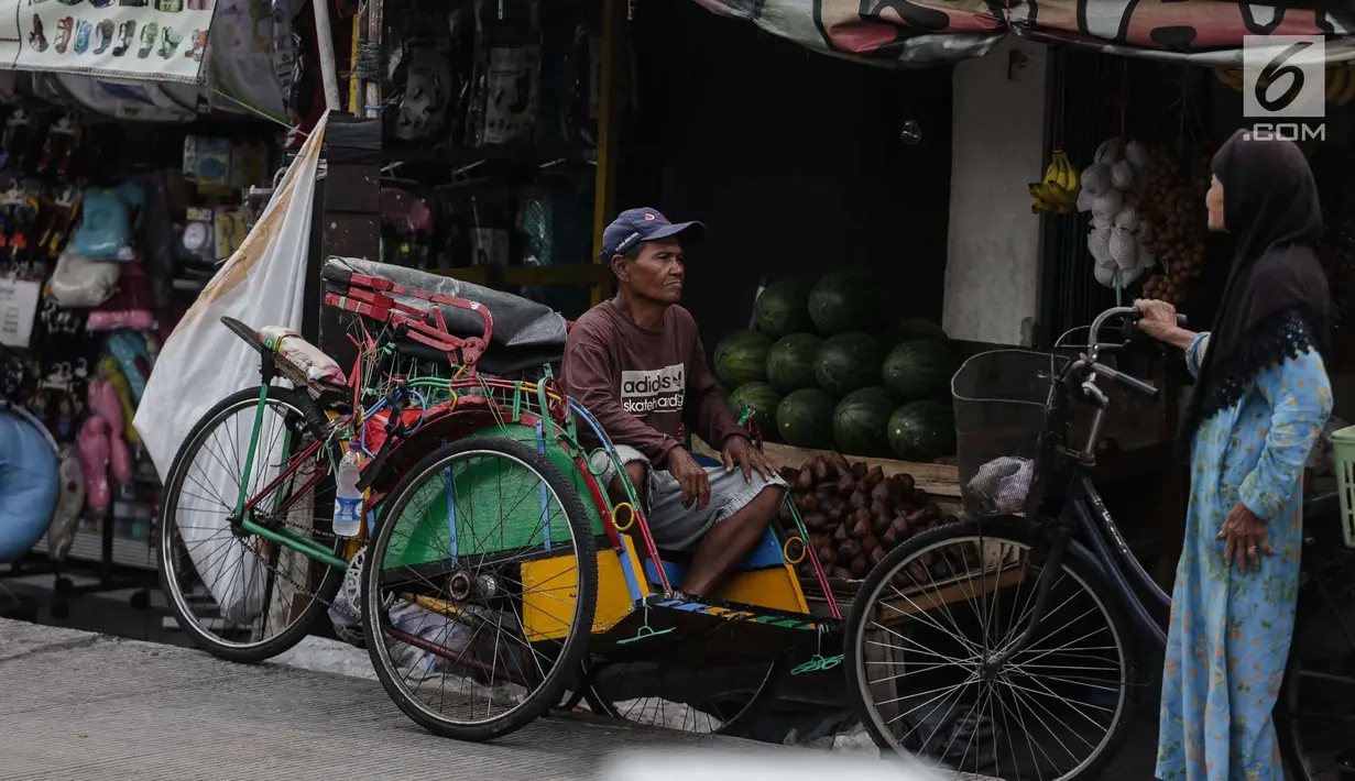 FOTO: Becak Siap Kembali Beroperasi - Foto Liputan6.com