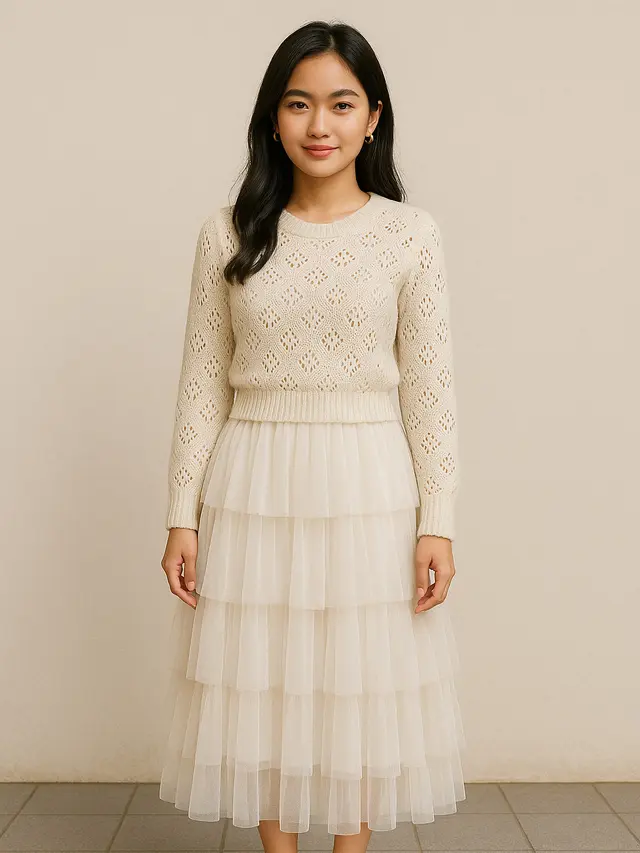 6 Model Rok Korean Style Tren Terbaru, Tampil Feminin dan Kasual - Hot ...