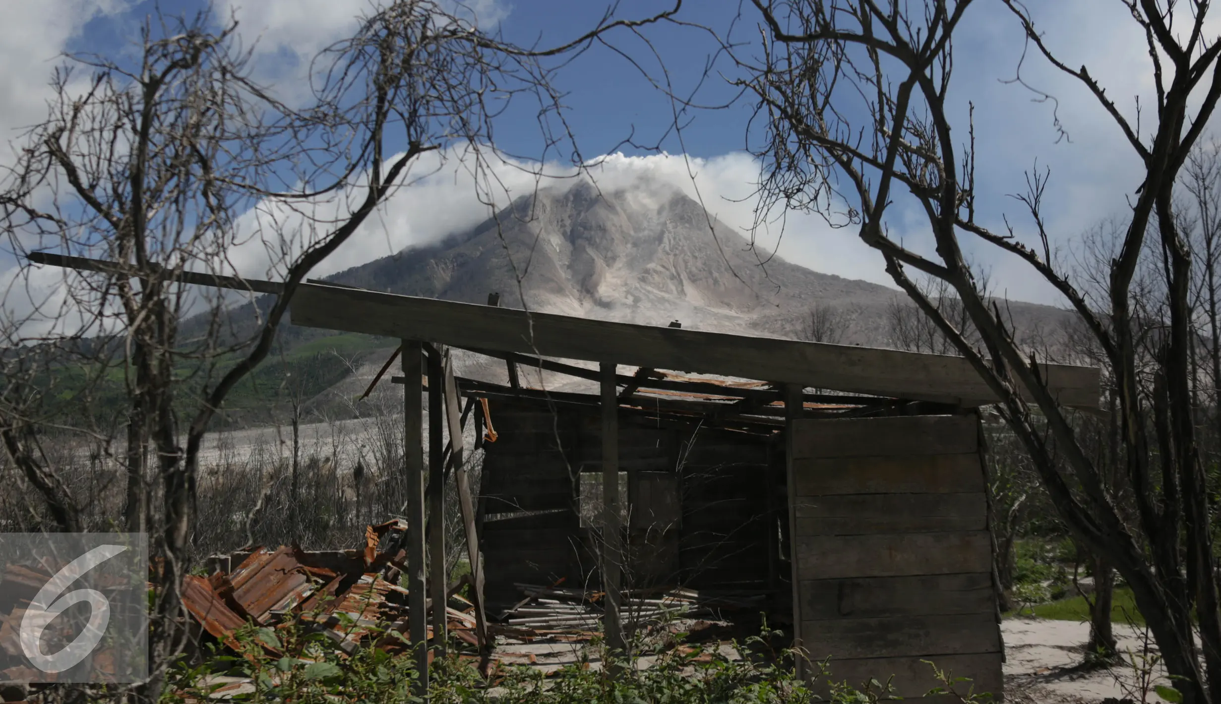 Sisa-Sisa Dari Letusan Dasyat Gunung Sinabung - Foto Liputan6.com