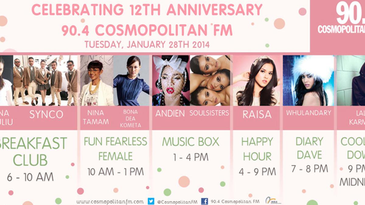 12 Tahun Cosmopolitan FM: Ajak Pendengarnya Untuk Semakin Amazing ...