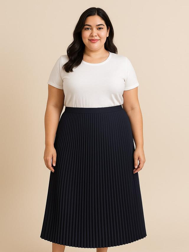 6 Contoh Rok Panjang untuk Orang Plus Size dan Tidak Terlalu Tinggi ...