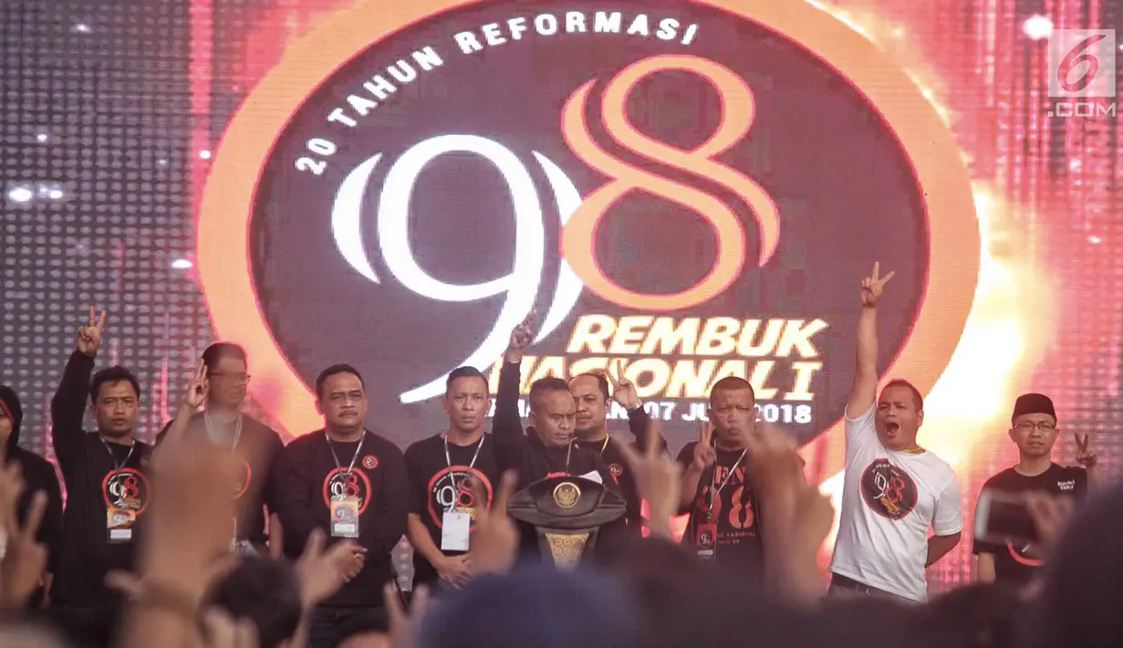 FOTO: Aktivis 98 Deklarasi Dukung Jokowi Dua Periode - Foto Liputan6.com