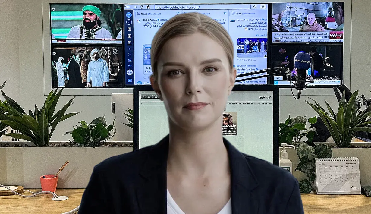 Debut Presenter Berita dengan Teknologi AI di Kuwait - Foto Liputan6.com