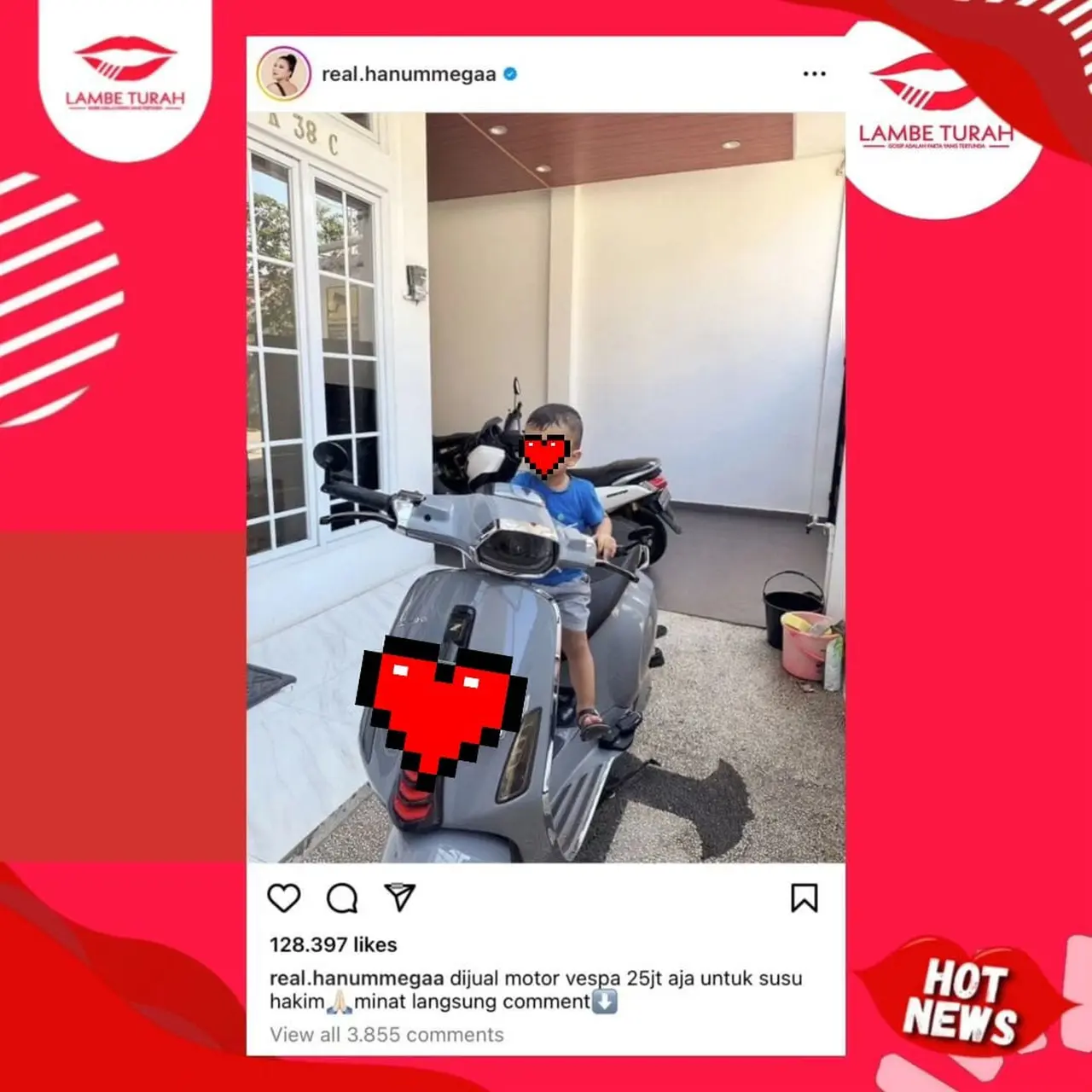 Hanum Mega Jual Motor Bekas Diduga Dipakai Suami Wara-wiri Zina Rp25 ...