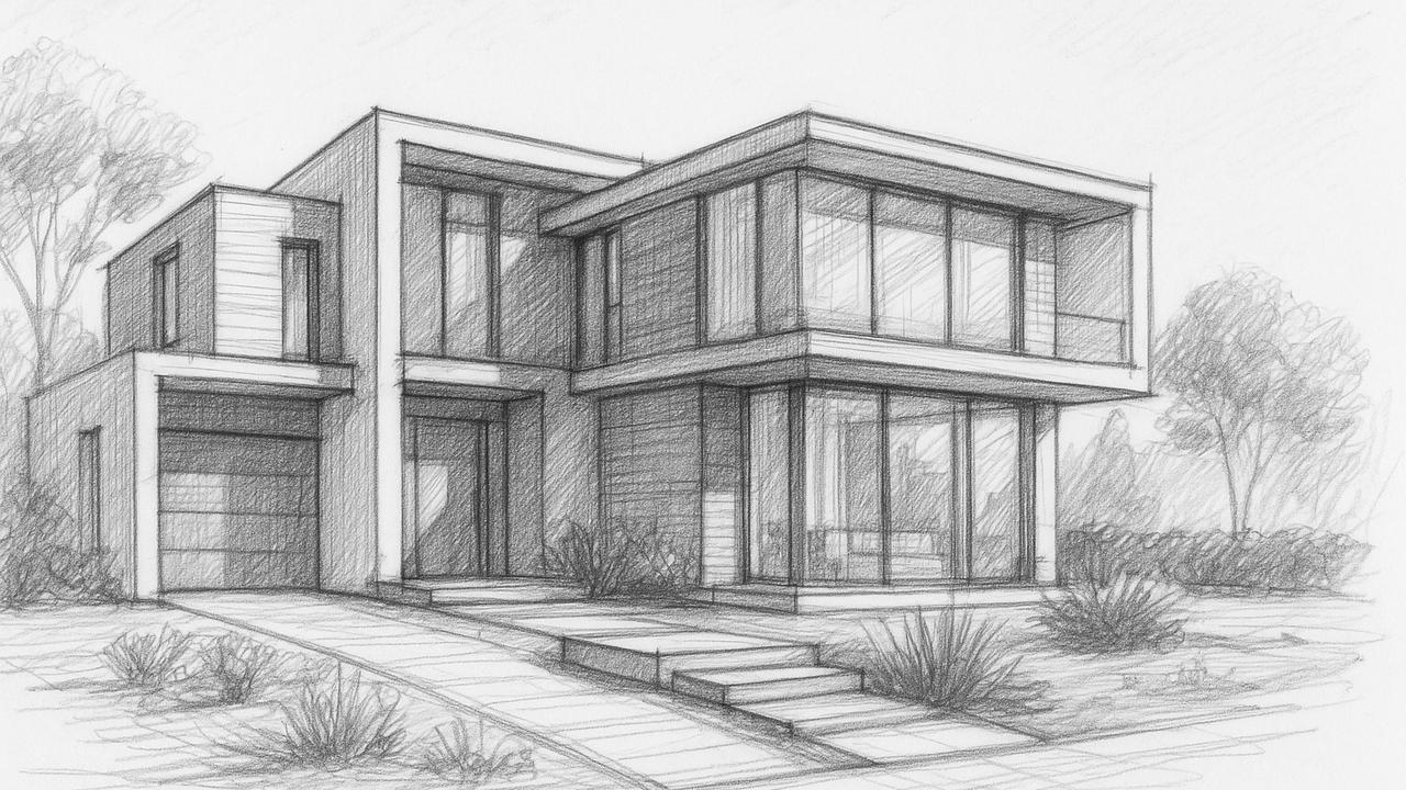 7 Gambar Sketsa Rumah Mewah yang Memikat, dari Klasik hingga Modern