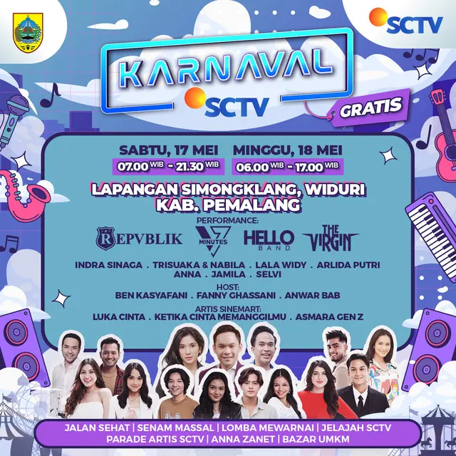Karnaval SCTV Pemalang: 2 Hari Penuh Bintang dan Hiburan Seru ...