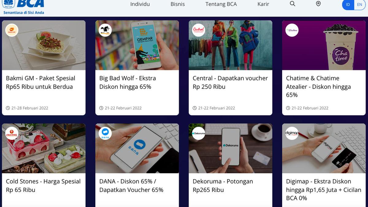 Jangan Dilewatkan, Berikut Ini Daftar Promo HUT BCA ke-65