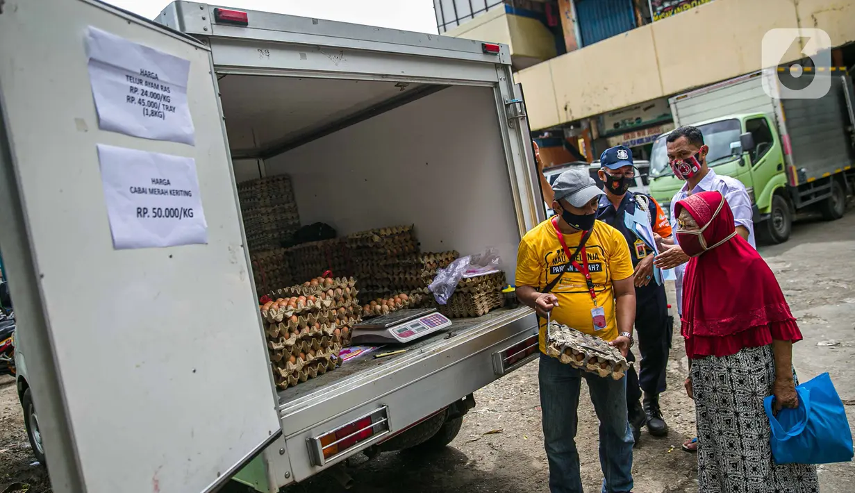 FOTO: Gelar Pangan Murah di Pasar Cipete Jakarta - Foto Liputan6.com