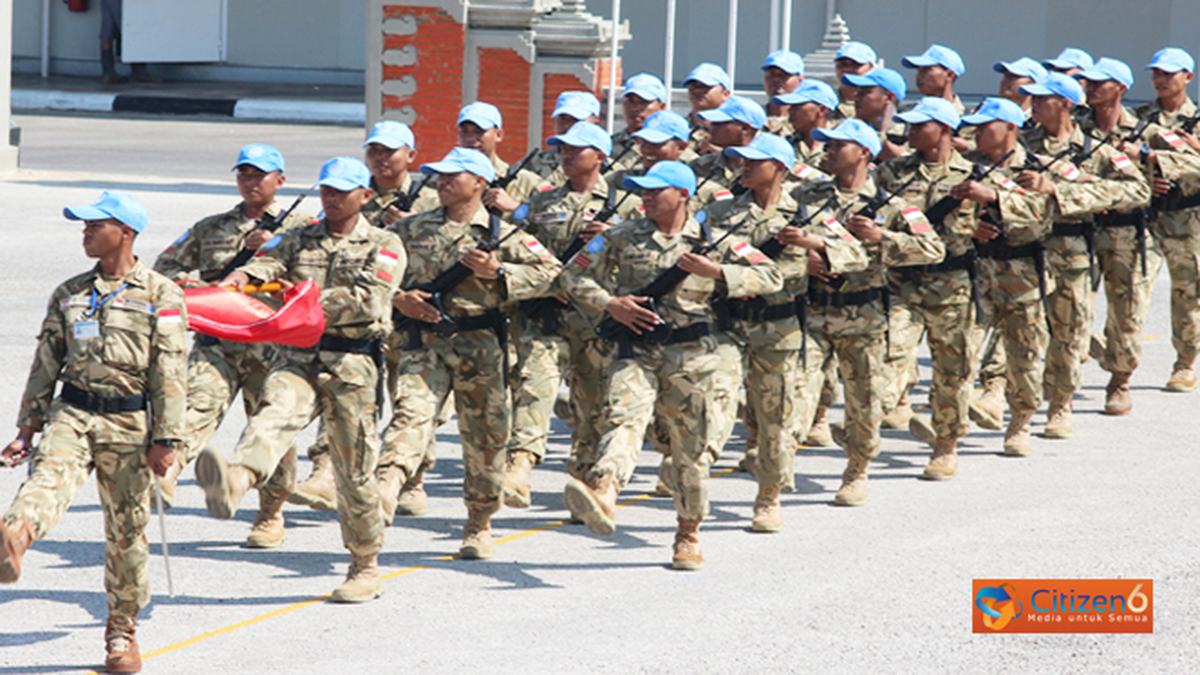 Kontingen Garuda Latihan Persiapan Medal Parade - Citizen6 Liputan6.com
