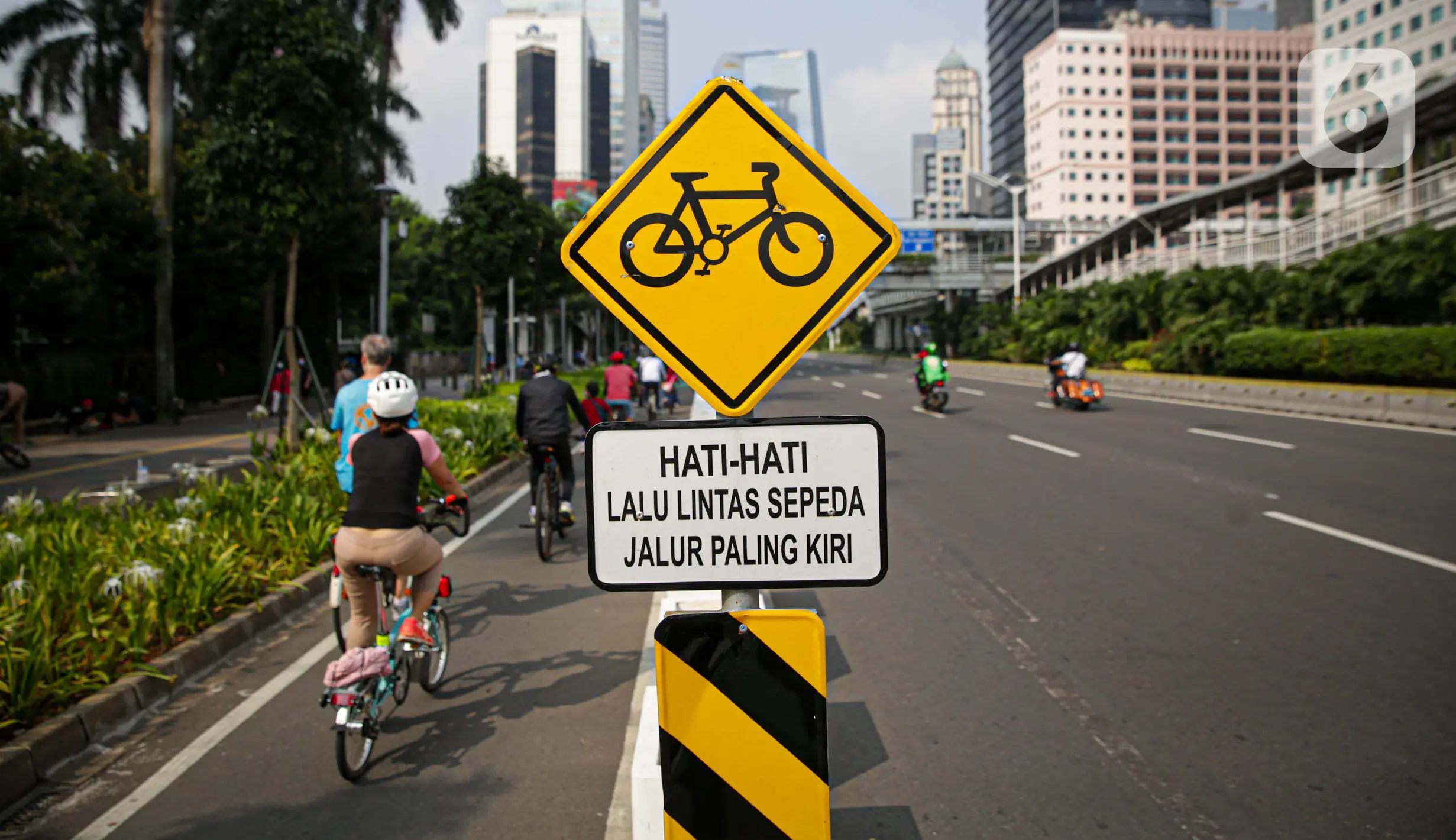 FOTO: Rencana Penambahan Jalur Sepeda di Jakarta - Foto Liputan6.com