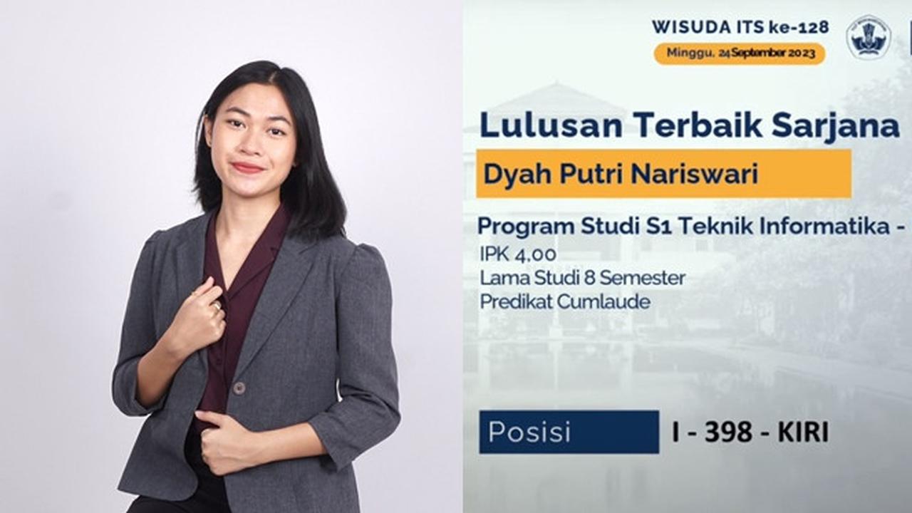 5 Potret Dyah Putri Nariswari, Wisudawati Teknik Informatika ITS yang ...